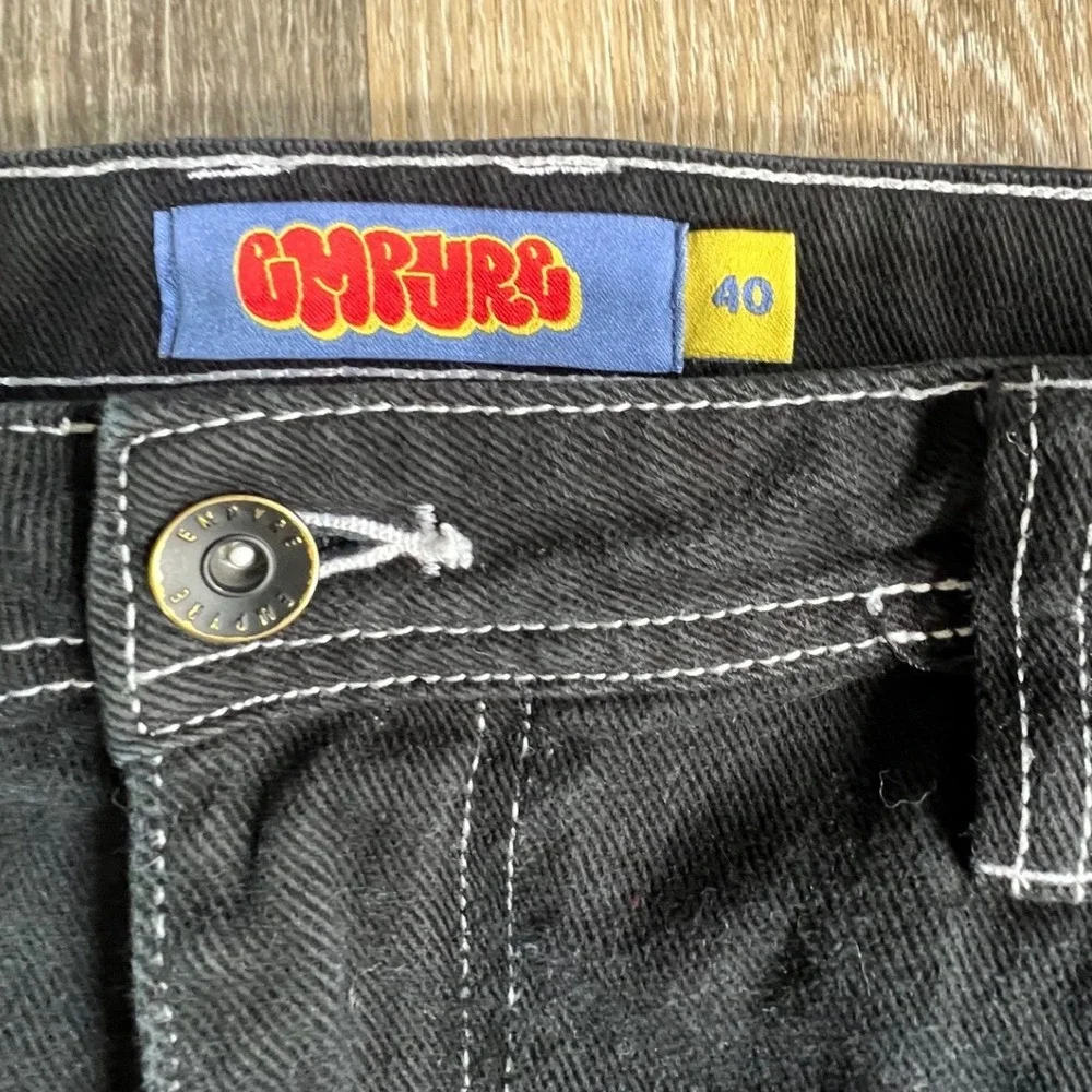 Empyre | Jeans | Empyre Skate Jeans Mens 4 Black White Contrast Stitch ...